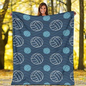 throw blankets volleyball blanket all year lightweight blue summer blanket soft bed blanket breathable cooling blanket travel blanket for women men cozy luxury blanket 80″x60″