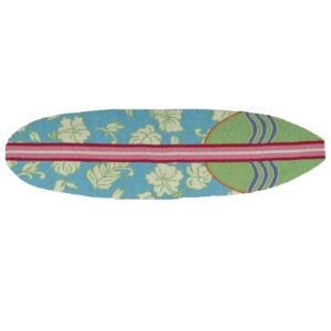 homefires accents surfboard hawaiian turquoise 20-inch by 72-inch indoor rug,