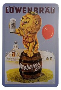 erlood lowenbrau beer retro vintage home decor wall tin sign