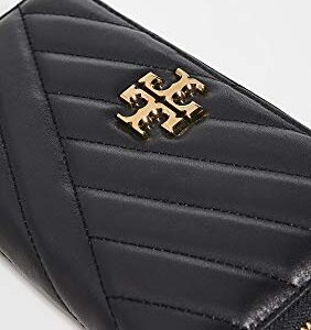 Tory Burch Women's Kira Chevron Zip Continental Wallet, Black, One Size