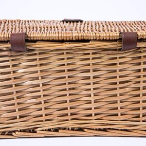 PICNIC TIME Catalina Picnic Basket for 2 - Wicker Picnic Basket with Picnic Set, (Red & White Plaid Pattern)