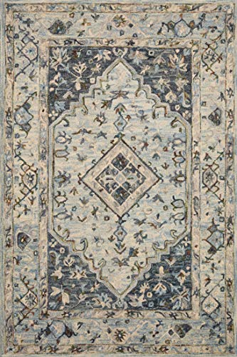 Loloi II Beatty Collection Traditional Oriental Area Rug, 2'-3" x 3'-9", LT. Blue/Blue