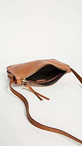 Madewell Women's The Simple Crossbody Bag, English Saddle, Tan, Brown, One Size