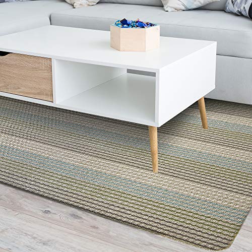 iCustomRug Multi Colored Loop Pile Berber Carpet Non Skid Utility Rug 4ft0in x 6ft0in (4' x 6') Sand Beige