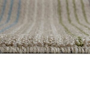 iCustomRug Multi Colored Loop Pile Berber Carpet Non Skid Utility Rug 4ft0in x 6ft0in (4' x 6') Sand Beige