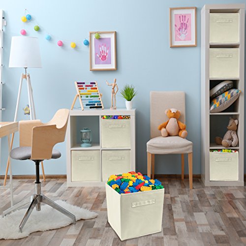 Sorbus Cube Storage Bin, Beige