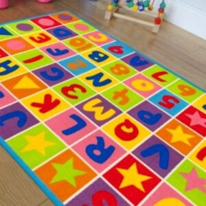 Champion Rugs Kids Area Rug ALPHABET Learning/ Playtime Carpet (8 Feet X 10 Feet)