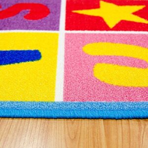 Champion Rugs Kids Area Rug ALPHABET Learning/ Playtime Carpet (8 Feet X 10 Feet)