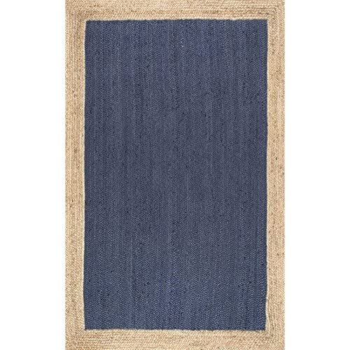 nuLOOM Eleonora Hand Woven Jute Area Rug, 3' x 5', Blue