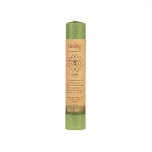 aloha bay chakra pillar candle, 8-inch, green, 8