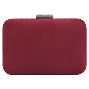 fawziya evening clutches velvet clutch purses for women-marron