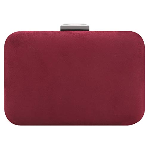 Fawziya Evening Clutches Velvet Clutch Purses For Women-Marron