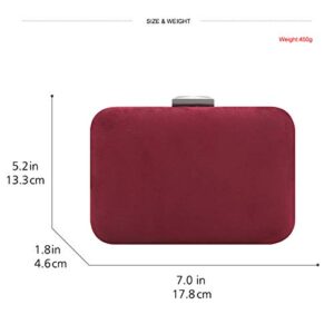 Fawziya Evening Clutches Velvet Clutch Purses For Women-Marron