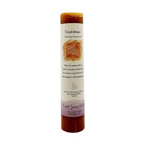 crystal journey candle pillar confidence, 1 ea