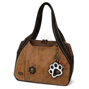 chala bowling bag – pawprint b&w – brown