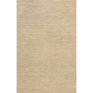 nuLOOM Alessi Solid Farmhouse Cotton Area Rug, 5' x 8', Beige