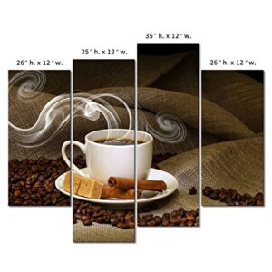 Coffee and Coffee Bean Kitchen Wall Art Painting Pictures Print On Canvas Food The Picture for Home Modern Decoration