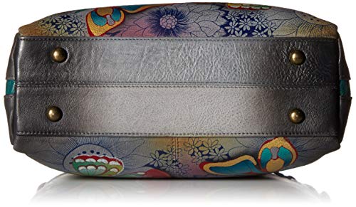 Anna by Anuschka Women’s Genuine Leather Medium Cross Body | Hand Painted Original Artwork | Chic & Stylish Organizer | Butterfly Paradise