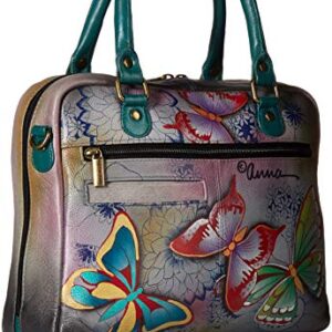 Anna by Anuschka Women’s Genuine Leather Medium Cross Body | Hand Painted Original Artwork | Chic & Stylish Organizer | Butterfly Paradise