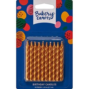 20 pkg ~ culpitt gold spiral ~ cake decorating candles