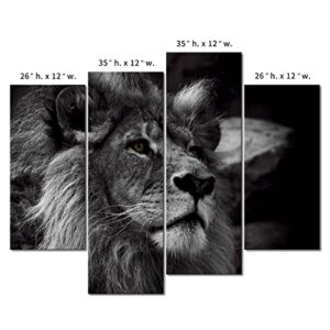 Black and White Lion Head Portrait Wall Art Painting Pictures Print On Canvas Animal The Picture for Home Modern Decoration