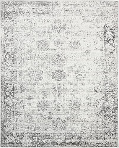 Unique Loom Sofia Collection Area Rug - Casino (8' x 10', Gray/ Beige)