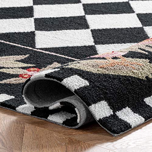 nuLOOM Farmhouse Rooster Area Rug, 3' 6" x 5' 6", Black