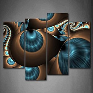 abstract blue brown like several holes wall art painting the picture print on canvas abstract pictures for home decor decoration gift