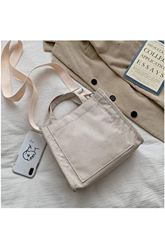 Danling&Unique Women/Girls Small Corduroy Pocket Tote Bag Mini Top Handle Bag Casual Shoulder Bag Handbag Crossbody Bag khaki