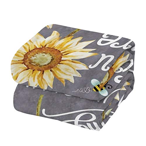 Flannel Fleece Bed Blanket 40 x 50 inch Sunflowers Throw Blanket Lightweight Cozy Plush Blanket for Bedroom Living Rooms Sofa Couch - You are My Sunshine