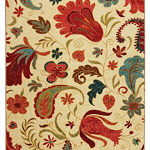 Mohawk Home Tropical Acres Area Rugs, 7 ft 6 in x 7 ft 6 in, Tan