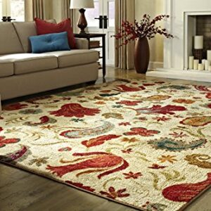 Mohawk Home Tropical Acres Area Rugs, 7 ft 6 in x 7 ft 6 in, Tan