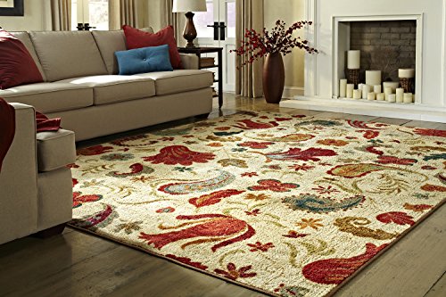 Mohawk Home Tropical Acres Area Rugs, 7 ft 6 in x 7 ft 6 in, Tan