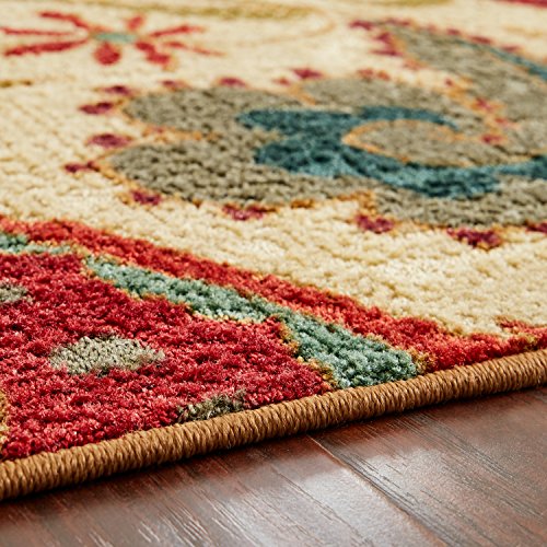 Mohawk Home Tropical Acres Area Rugs, 7 ft 6 in x 7 ft 6 in, Tan