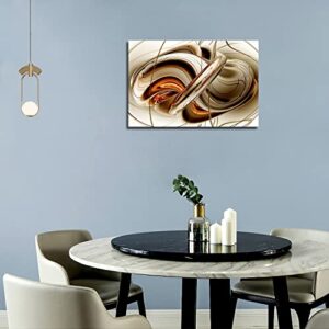 First Wall Art - Abstract Orange White Lines Wall Art Painting The Picture Print On Canvas Abstract Pictures for Home Decor Decoration Gift