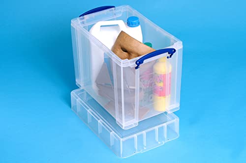 Really Useful Box Plastic Storage Box, Clear, 19 XL Litre (19CXL)