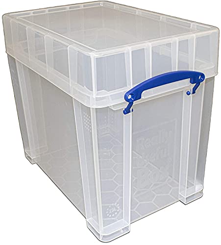 Really Useful Box Plastic Storage Box, Clear, 19 XL Litre (19CXL)