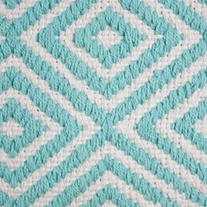 DII Woven Cotton Throw Rug, Area Rugs for Kitchen, Bedroom, Bathroom or Entry Way, Small Rug, 2x3, Diamond Aqua