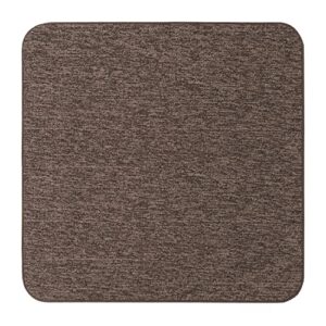 house, home and more skid-resistant carpet indoor area rug floor mat – pebble gray – 3 feet x 3 feet