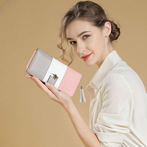 RFID Wallets for Women with Multiple Card Slots and Cellphone Compartment