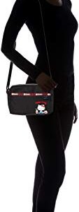 LeSportsac Hello Kitty Favorites Exclusive Daniella Crossbody Bag, Style 2434/Color G653, Red Embroidered Hello Kitty Lettering & Hello Kitty Design Zipper Pull