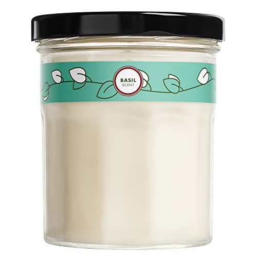 Mrs. Meyer's Soy Aromatherapy Candle, 25 Hour Burn Time, Made with Soy Wax and Essential Oils, Basil, 4.9 oz