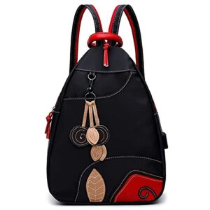 mountop Multipurpose Fashion Backpack Handbag for women and Ladies Nylon Black