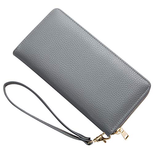 Women Wristlet Wallet with Cell Phone Holder Zip Around Handbag