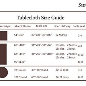 YLZYAA Rectangle Tablecloth - 60 x 102 Inch - White Rectangular Table Cloth for 6 Foot Table in Washable Polyester - Great for Buffet Table, Parties, Holiday Dinner, Wedding & More