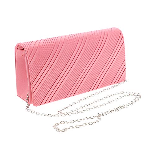 Satin Evening Cocktail Bag - Coral