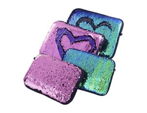 set of 4 sequin clutch for women mermaid flip purse for girls neoprene crossbody purse with detachable strap clutch purses – funlavie