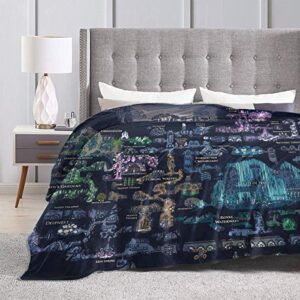 baulerd hollow knight map ultra-soft micro fleece blanket couch 60″” x50