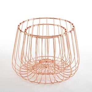 urban shop wire storage bin, rose gold, 2 count