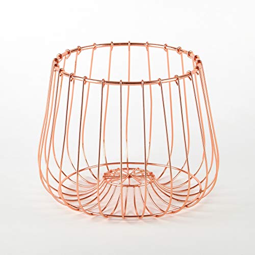 Urban Shop Wire Storage Bin, Rose Gold, 2 Count